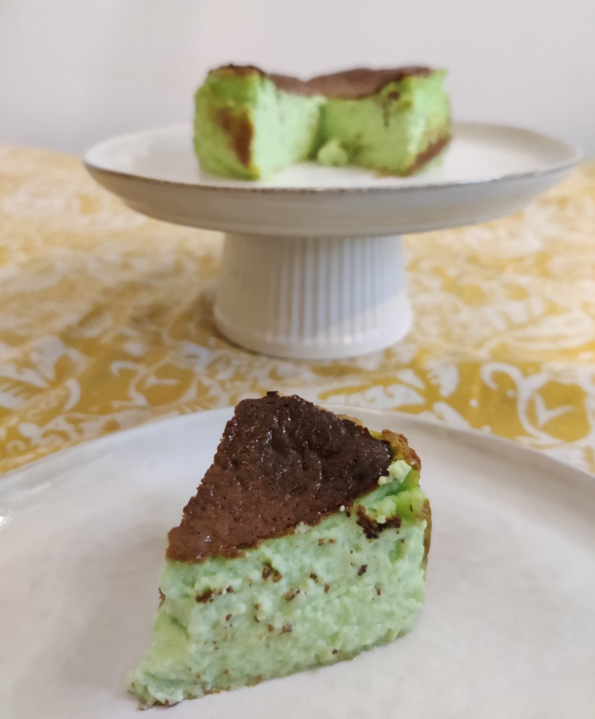 This Pandan Burnt Cheesecake Recipe Works Every Time